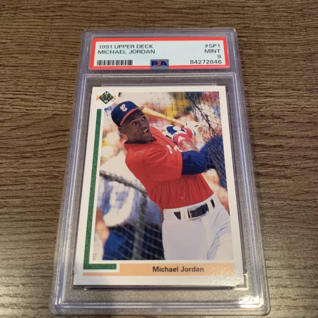 1991 UPPER DECK #SP1 MICHAEL JORDAN PSA 9 COMME NEUF BASEBALL RC SP SSP ...