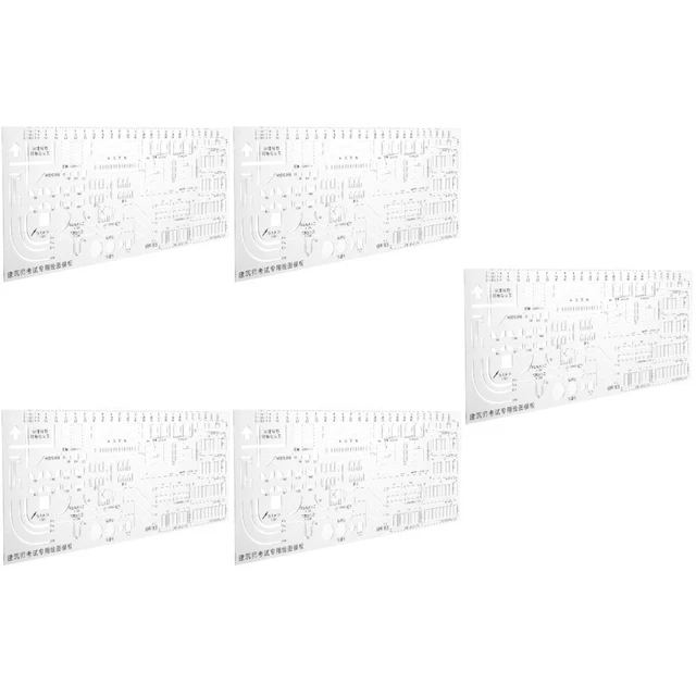 ARCHITECTURAL DRAWING RULER Geometry Template Drafting Scale Stencils £ ...