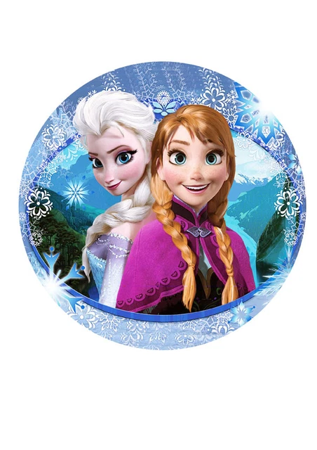 FROZEN DISNEY ELSA ANNA Princess Cake Topper Edible RICE PAPER Birthday ...