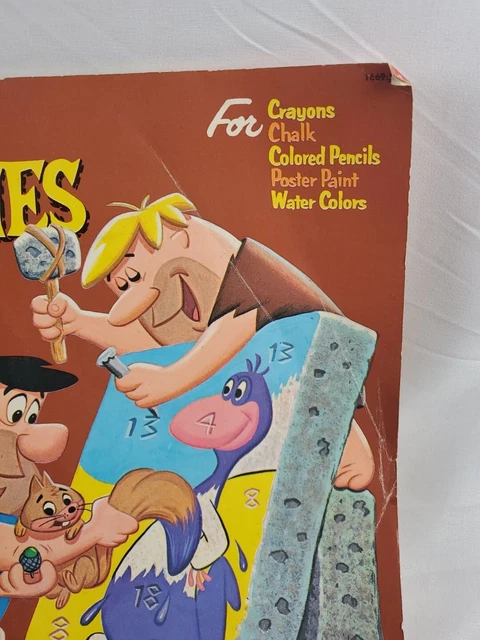 HANNA BARBERA THE Flintstones Color By Number Coloring Book Whitman ...
