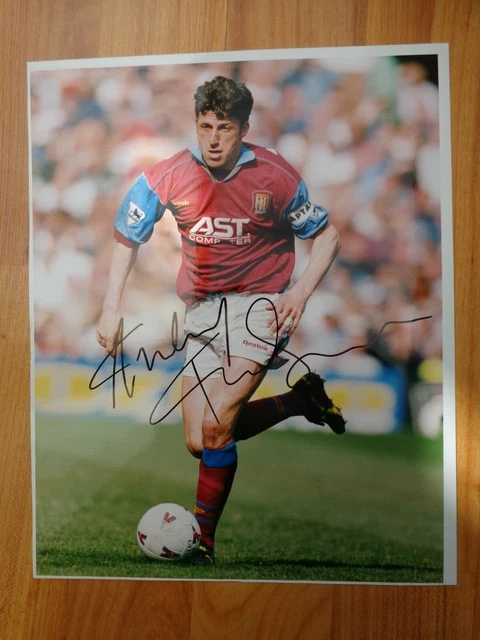 ORIGINALE AUTOGRAFATO ANDY Townsend Aston Villa FC Calcio Foto 10X8 ...