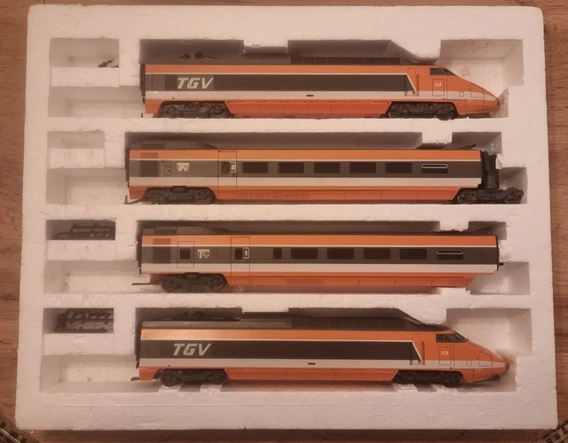 TRAIN TGV ORANGE locomotive 1/87 HO LIMA FRANCE Golden Series (made in ...