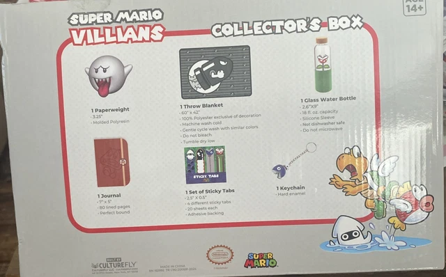 SUPER MARIO VILLAINS Collectors Loot Box by Culturefly Journal, Blanket ...