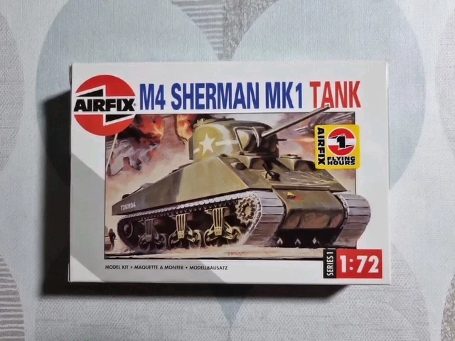 AIRFIX 1/72 SCALE M4 Sherman Mk1 Tank Model Kit PRE Built £2.50 ...