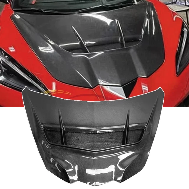 FOR CORVETTE C8 2020-2025 2026 Real Carbon Front Bonnet Engine Hood Lid ...