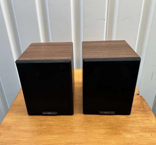 WHARFEDALE DIAMOND BOOKSHELF Speakers Pair Brown Wood Effect Wired £32. ...