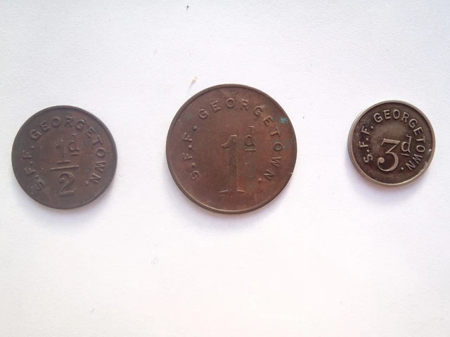 COMPLETE SET OF WW1 GEORGETOWN SFF MUNITIONS CANTEEN TOKENS. Bishopton ...