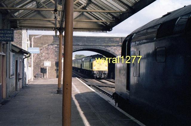 ORIGINAL RAILWAY PHOTOGRAPHIC negative Class 40 40153/??? pass at Annan ... ORIGINAL RAILWAY PHOTOGRAPHIC negative Class 40 40153/??? pass at Annan ...