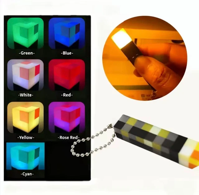 MINECRAFT 3D LIGHT-UP Torch Keychain LED Glow, Battery Operated £6.91 ...