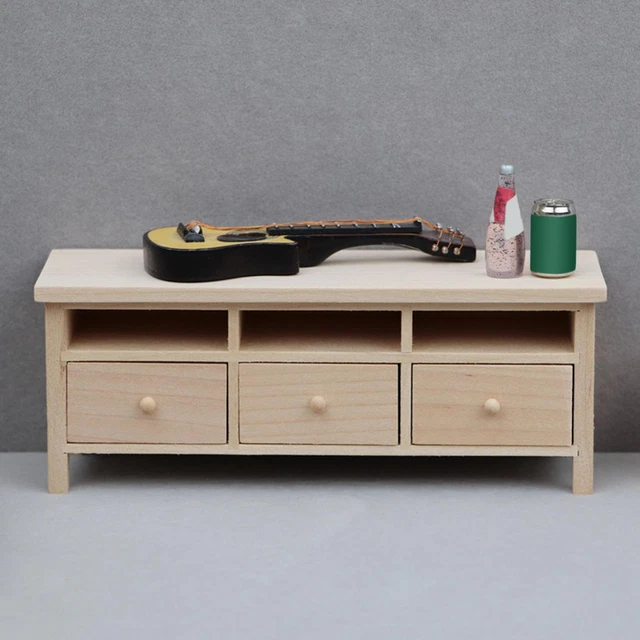 MEUBLE TV MINIATURE pour maison de poupée, échelle 1:12, jouets, salon EUR 12,17 - PicClick FR