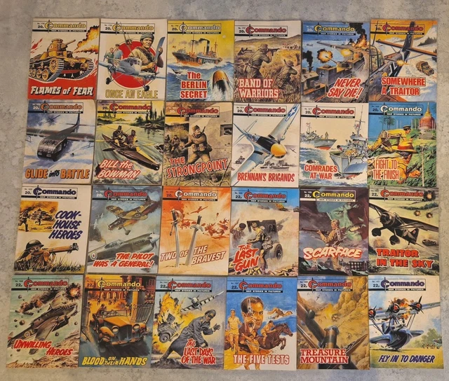 24X COMMANDO War Comics Issue number range 1792 - 1851 Job Lot Bundle ...