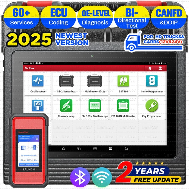 2025 LAUNCH X431 PRO3S+HD3 OBD2 Diagnosegerät ALLE SYSTEM J2534 ECU Programmier EUR 1.688,00 ...