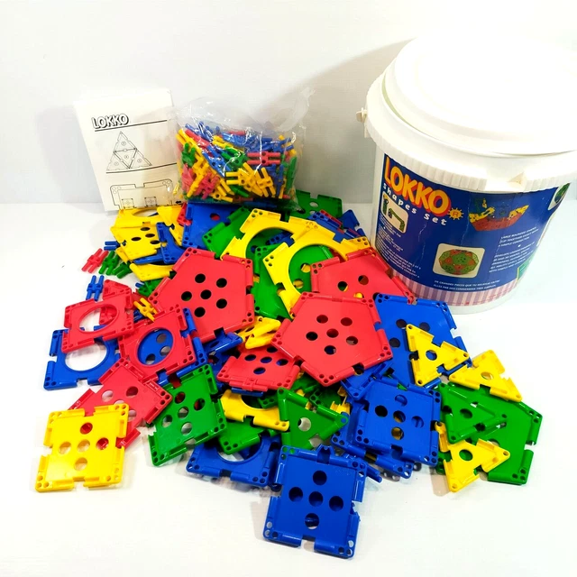 LOKKO SHAPES SET Construction Set 225 Pieces Pre-Owned With Container ...