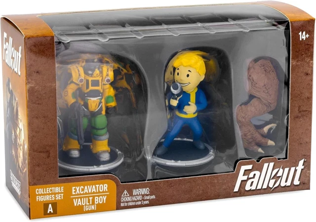 FALLOUT EXCAVATOR AND Vault Boy (Gun) - Juego de 2 mini figuras de 3 ...
