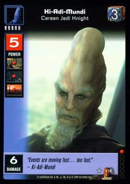 KI-ADI-MUNDI, CEREAN JEDI Knight #12 RARE [TJC] Young Jedi CCG EUR 2,50 ...