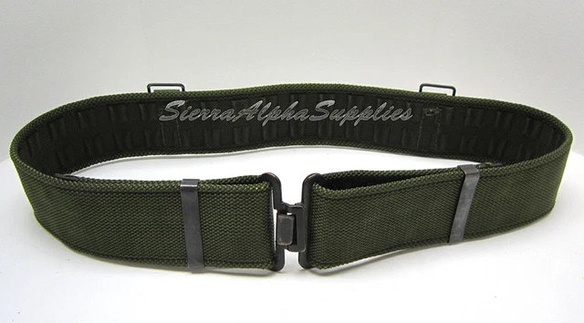 BRITISH ARMY SURPLUS Nylon 58 Pattern Working Belt Green with Cross ...