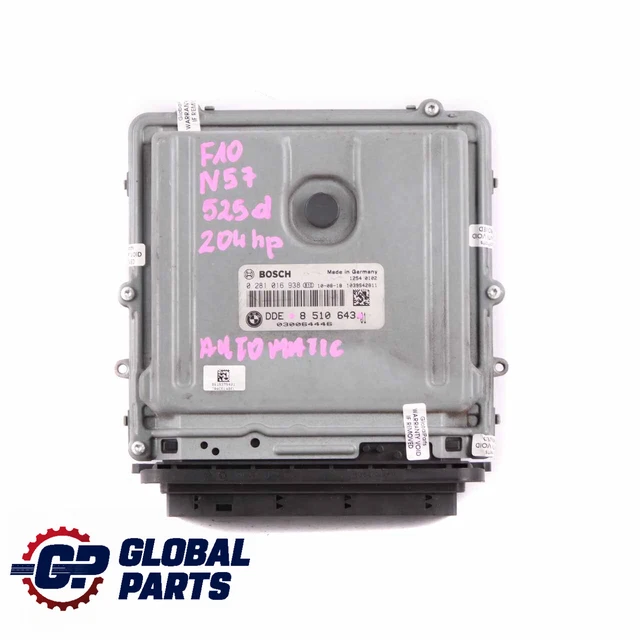 BMW F10 F11 525d N57 204HP Engine Control Unit ECU Module DDE 8510643 ...