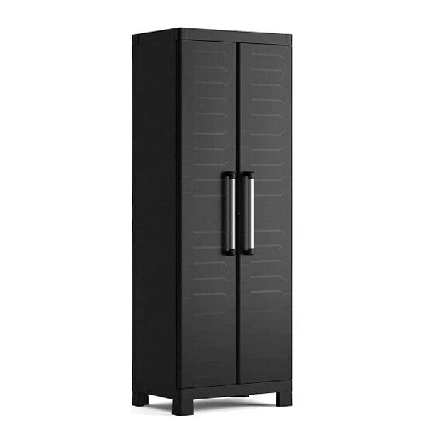 ARMADIO PORTASCOPE NERO per esterno armadietto da giardino H182x65x45 ...