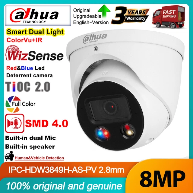 DAHUA 8MP 4K Smart Dual Light Full-Color IP Camera 2Way Audio IPC ...
