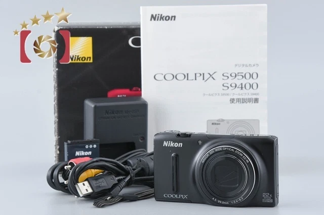 NIKON COOLPIX S9500 Matt Black 18.1 MP Digital Camera w/ Box $558.23 ...