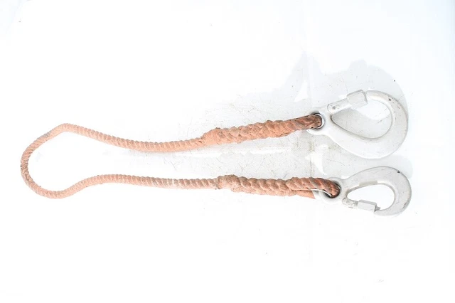 OLD ROPE 165CM With Carabiner Hooks Rescue Fire Brigade DDR Coated ...