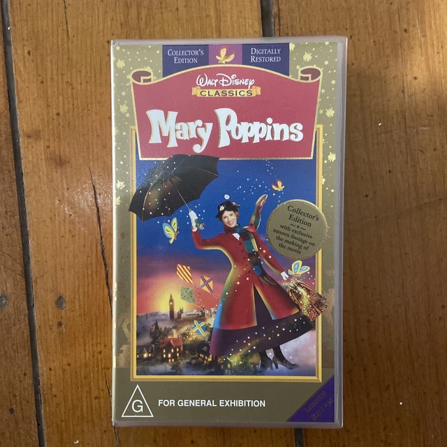 MARY POPPINS WALT Disney Classics VHS Video Tape Movie Collector's ...