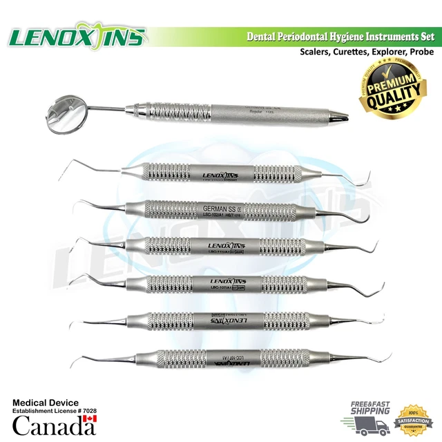 DENTAL PERIODONTAL HYGIENE - Instruments Set, Scalers-Curettes-Explorer ...