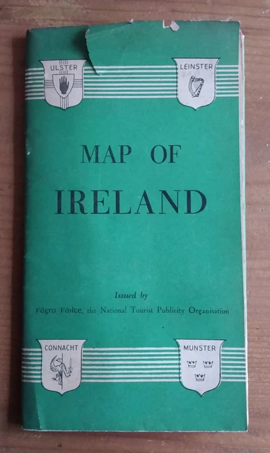 MAP OF IRELAND. Vintage 1950s. National Tourist Organisation. (OS) VGC ...