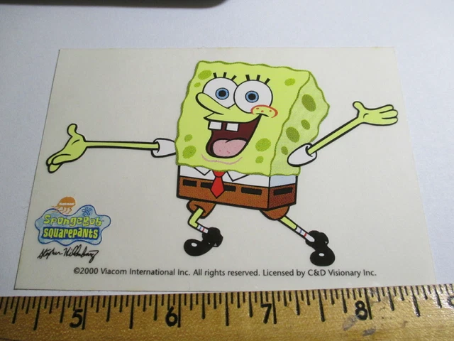SPONGEBOB SQUAREPANTS STICKER Cartoon Vintage Original Nickelodeon NOS ...