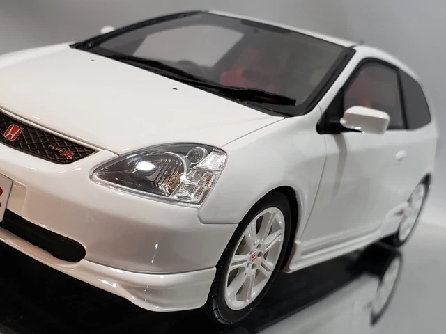NEW 1:18 JDM Honda Civic Type R EP3 White Resin Model Rare Red Recaro ...