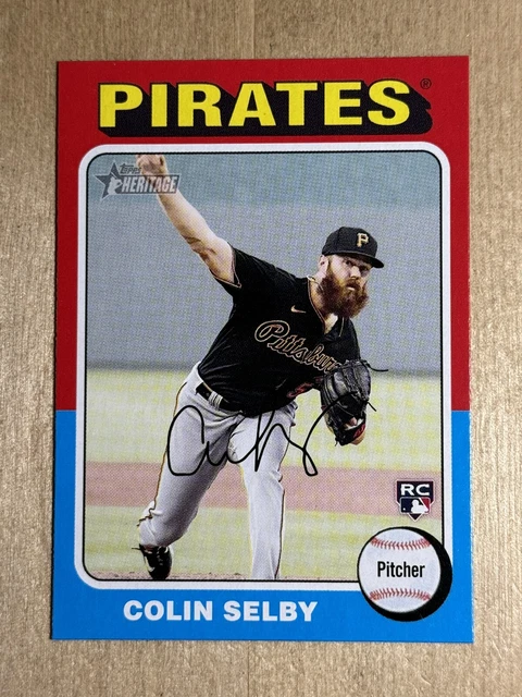CARTA ROOKIE 2024 PITTSBURGH PIRATES ROOKIE Colin Selby Topps Heritage ...