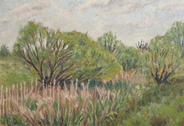 TABLEAU ANCIEN HUILE impressionniste paysage forestier EUR 102,44 - PicClick FR