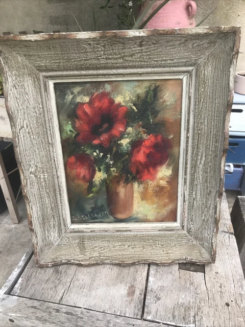 ANCIEN TABLEAU huile sur toile "Bouquet d'anémomes " EUR 75,00 - PicClick FR