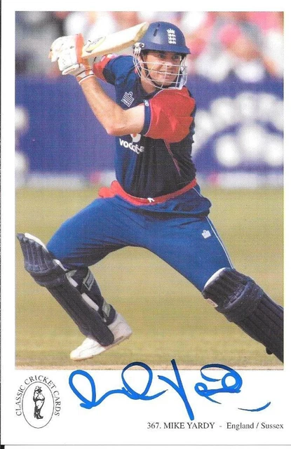 MICHAEL YARDY ENGLAND CRICKET - SIGNED 6 X 4 INCH PHOTO CARD- Sussex+ £ ...