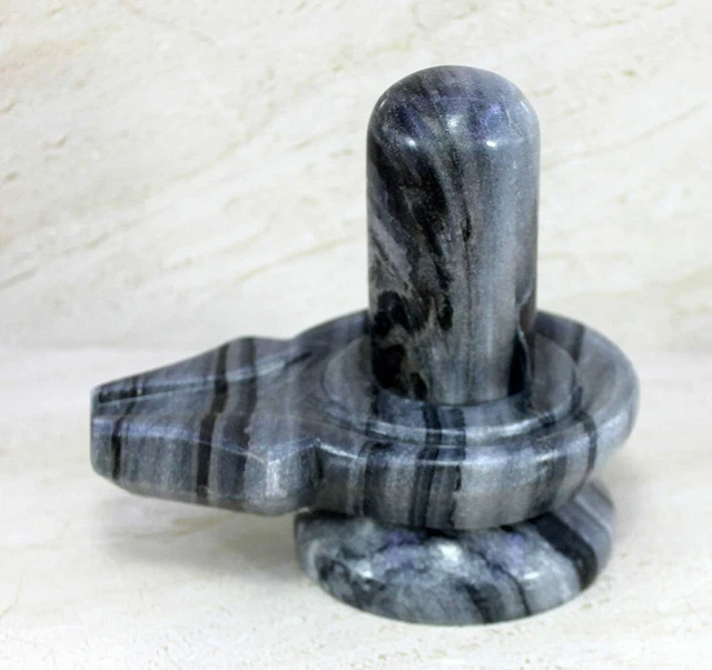 INDIAN TRADITIONAL GOD Shiva Stone Shiva Lingam statue or figurine Grey ...