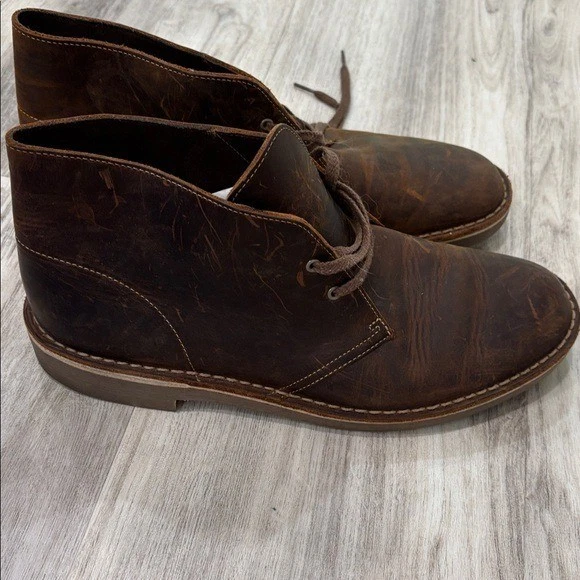 CLARK’S MEN'S Brown Leather Boots chucka boots size 12 £40.81 - PicClick UK