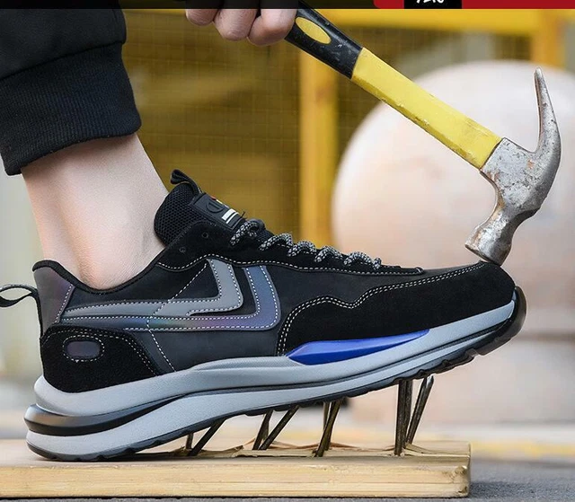 ANTI-SMASHING ANTI-PIERCING SAFETY work Shoes Steel Toe Cap Work Boots ...