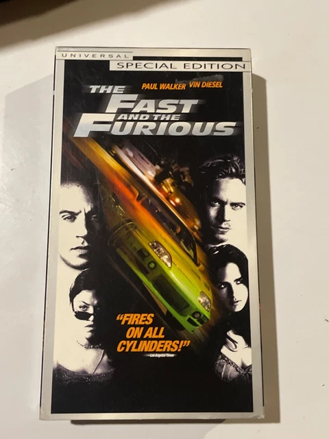 FAST AND FURIOUS “special edition” VHS video bonus pail walker vin ...