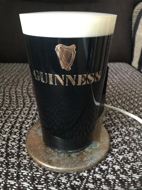 ORIGINAL VINTAGE GUINNESS Bar Font Beer Pump Illuminated Bar Light Man ...