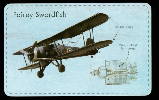 1 X WWII info card ≠ British Fairey Swordfish Plane ≠ T010 £3.31 ...