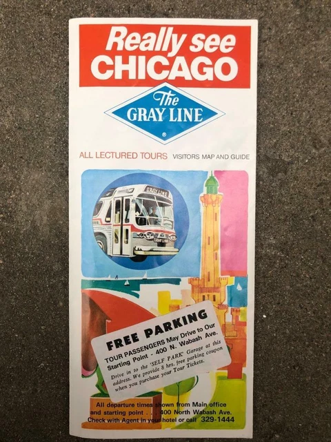 VTG REALLY SEE Chicago Grayline Gray Line Bus Tour Site Seeing Brochure ...