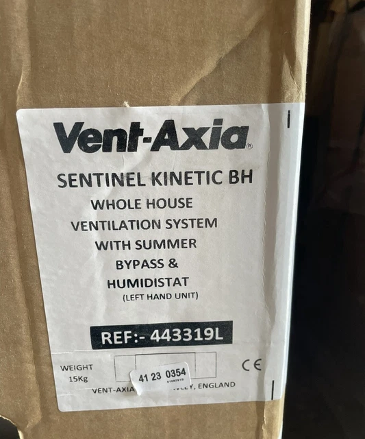 VENT AXIA 443319L Sentinel Kinetic BH Heat Recovery Unit - Humidistat ...