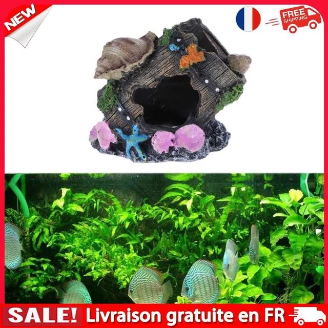 GROTTE DE POISSON résine artificielle cache réservoir ornement Aquarium ...