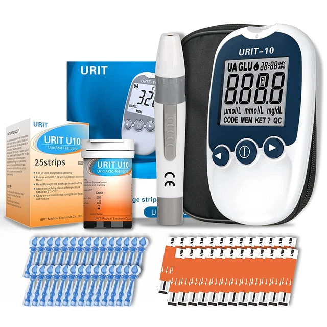 URIT 2-IN-1 URIC acid tester and blood glucose monitor, quick results £ ...