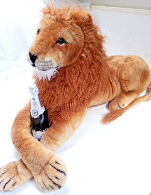 MELISSA & DOUG Huge Lion Soft Toy Plush Nursery Lifelike Toy Giant 54 ...