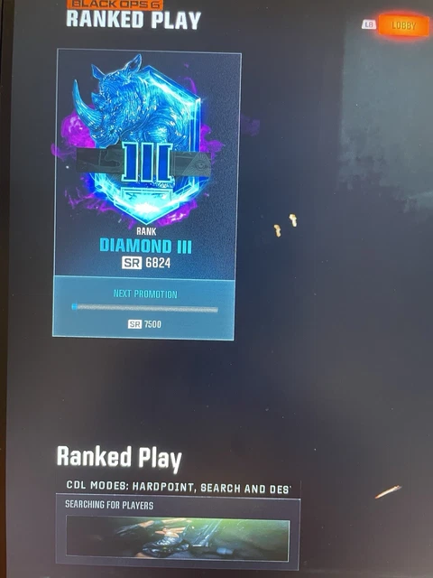 DIAMOND RANK BO6 Ranked 100% Legit Dm Current Sr = Adjusted Price ...