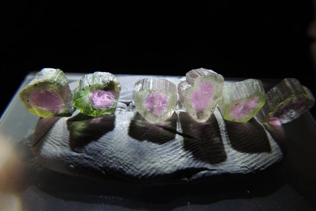 TOP 6 TURMALIN Scheiben Wassermelone Watermelon Stak Nala Pakistan #H ...