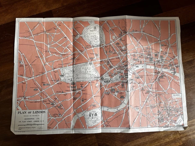 MAPS: STREET PLAN of London from 1950s/1960s. A4 Size. £4.99 - PicClick UK