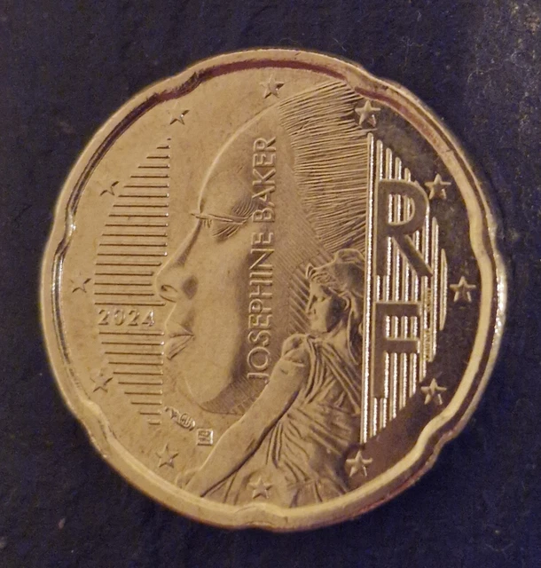 PIECE EURO JOSÉPHINE Baker 20 Centimes année 2024 EUR 1,00 - PicClick FR