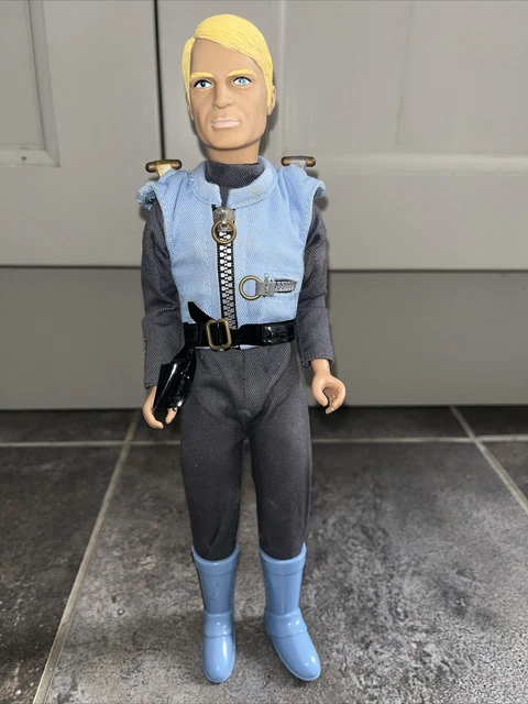 CAPTAIN SCARLET CAPTAIN Blue Talking Light Up Doll Figure Toy 12” RARE ...